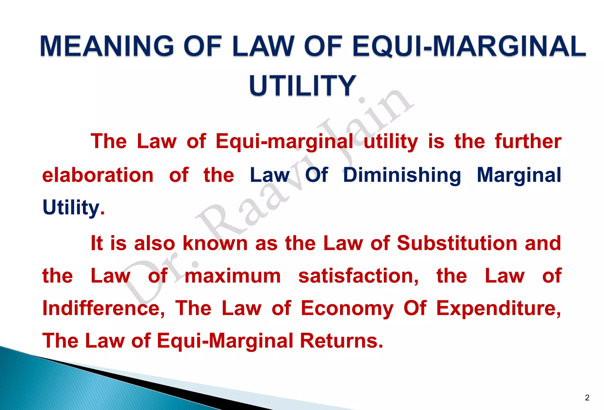13 law of equi marginal utility | PPT