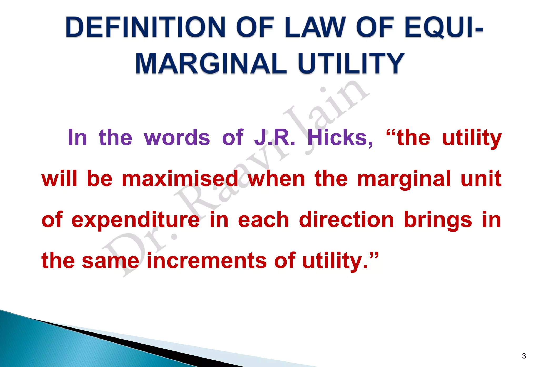 13 law of equi marginal utility | PPT