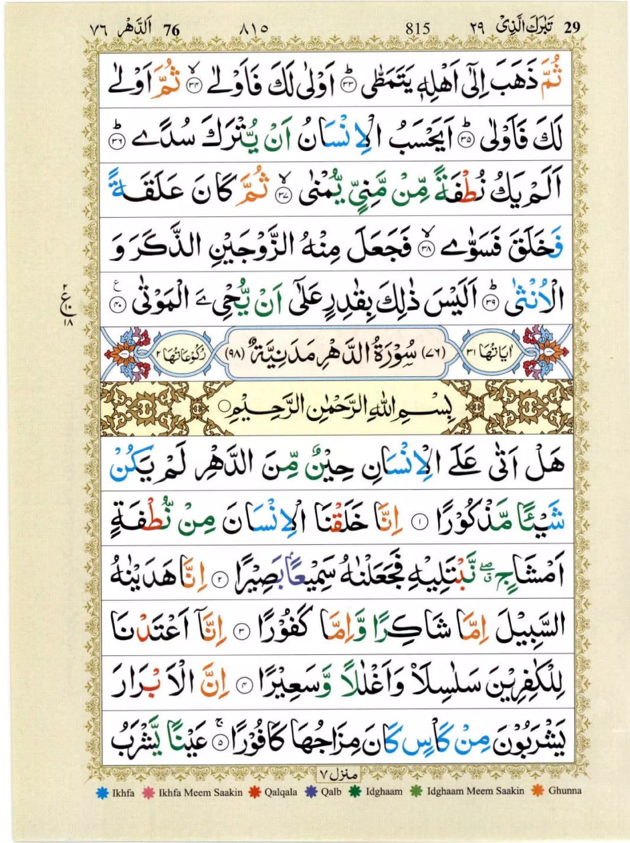 Surah Dahar | PDF