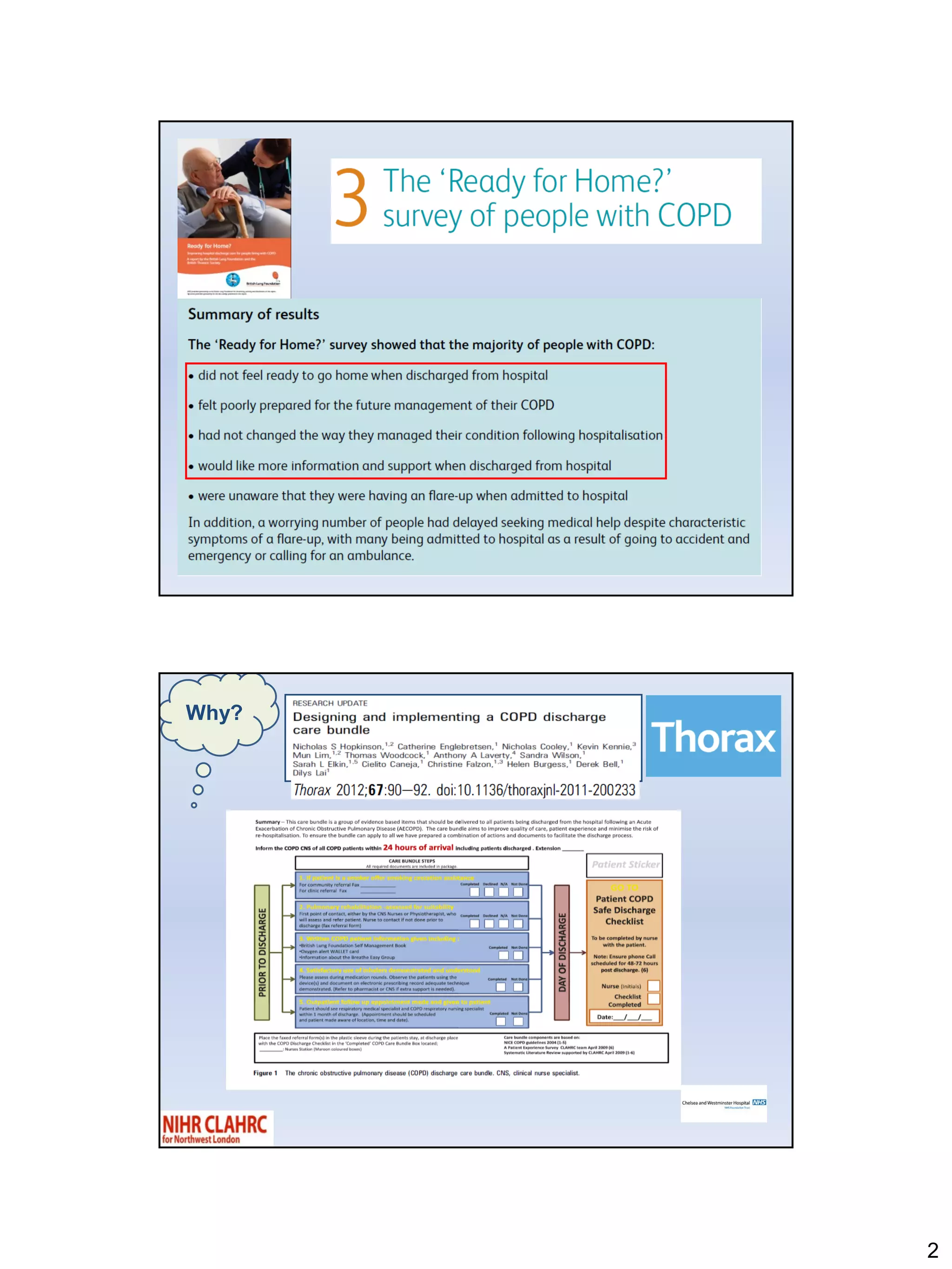 Breakout 1.3 The Implementation of a COPD Discharge Care Bundle: Why ...