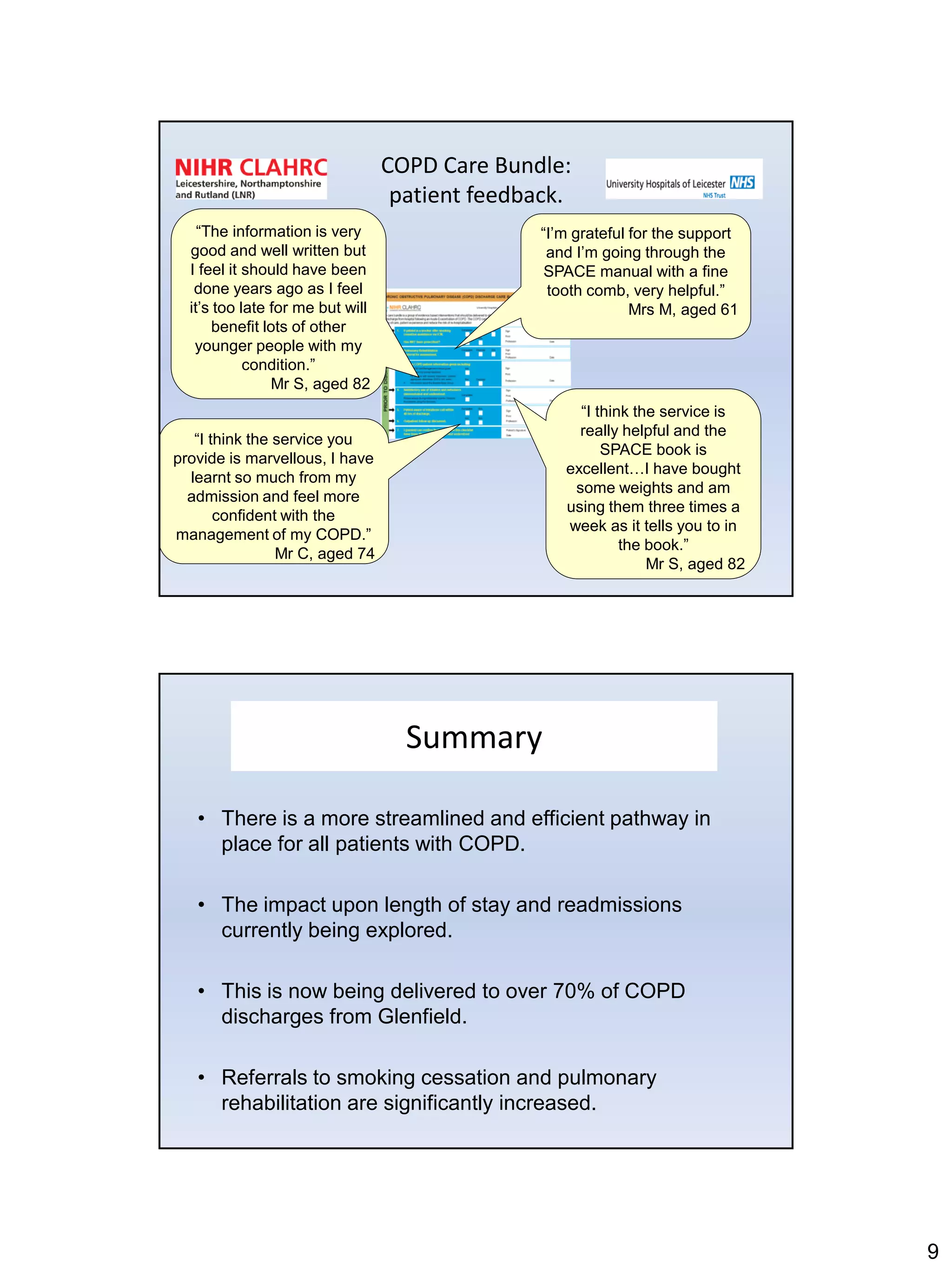 Breakout 1.3 The Implementation of a COPD Discharge Care Bundle: Why ...