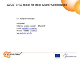 ClusteriX: Fostering Cross-Cluster Collaboration Within and Between ...