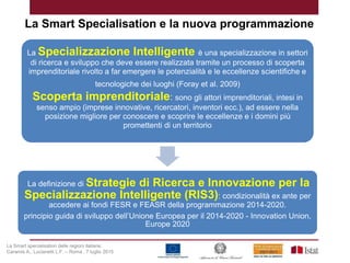 Lucianetti Caramis - La smart specialisation delle regioni italiane | PPTX