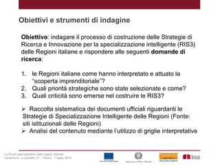 Lucianetti Caramis - La smart specialisation delle regioni italiane | PPTX