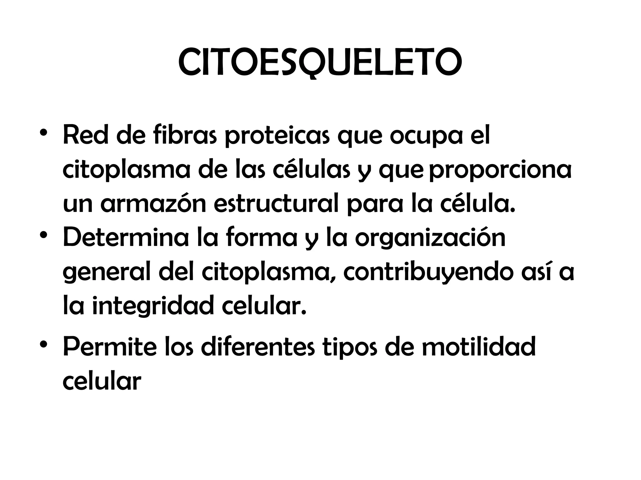 Biología - Citoesqueleto y Contracción Muscular | PPT