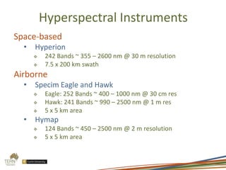 Mark Broomhall_Review of hyperspectral data processing and land cover ...