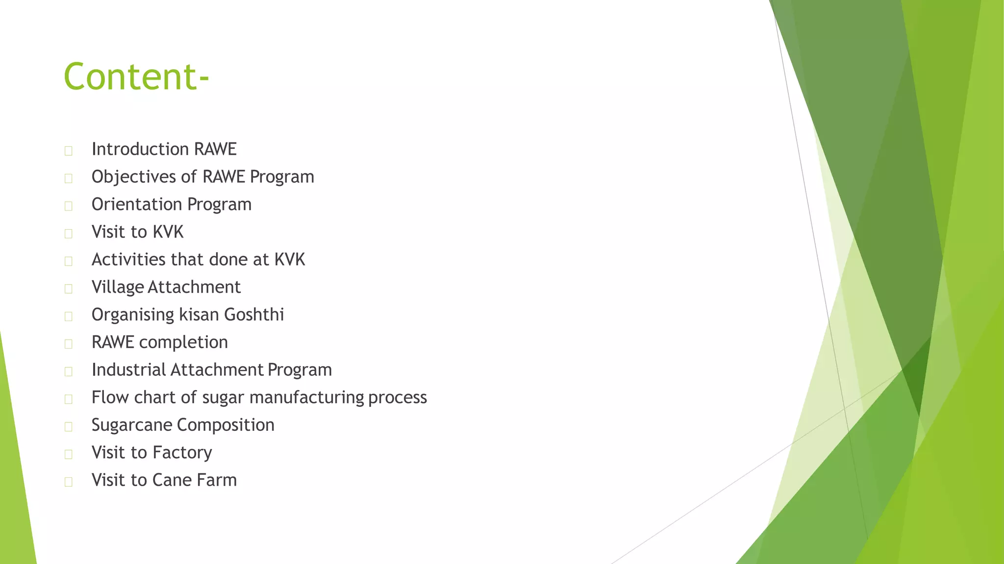 Presentation on RAWE and agro-industrial attachment program 2022 | PPTX