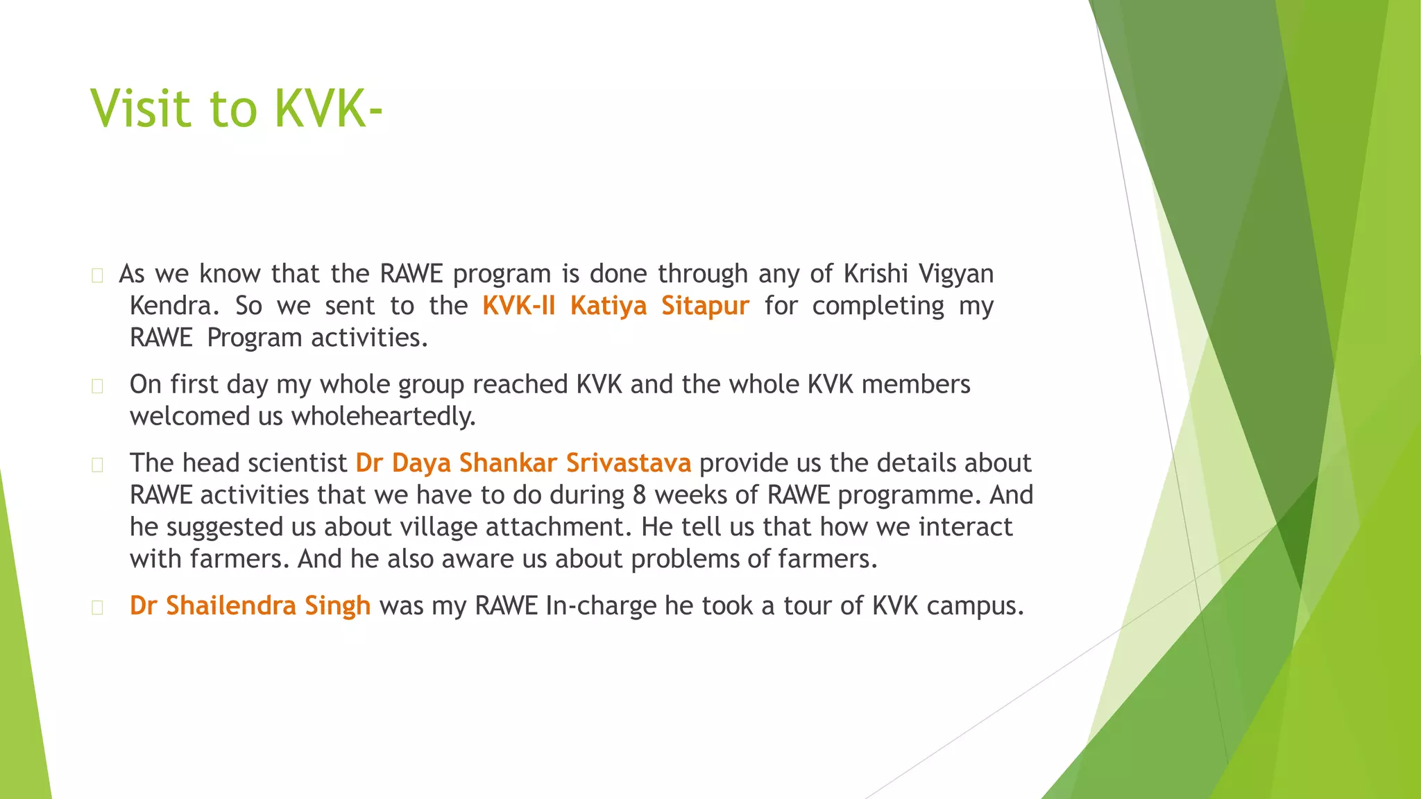 Presentation on RAWE and agro-industrial attachment program 2022 | PPTX