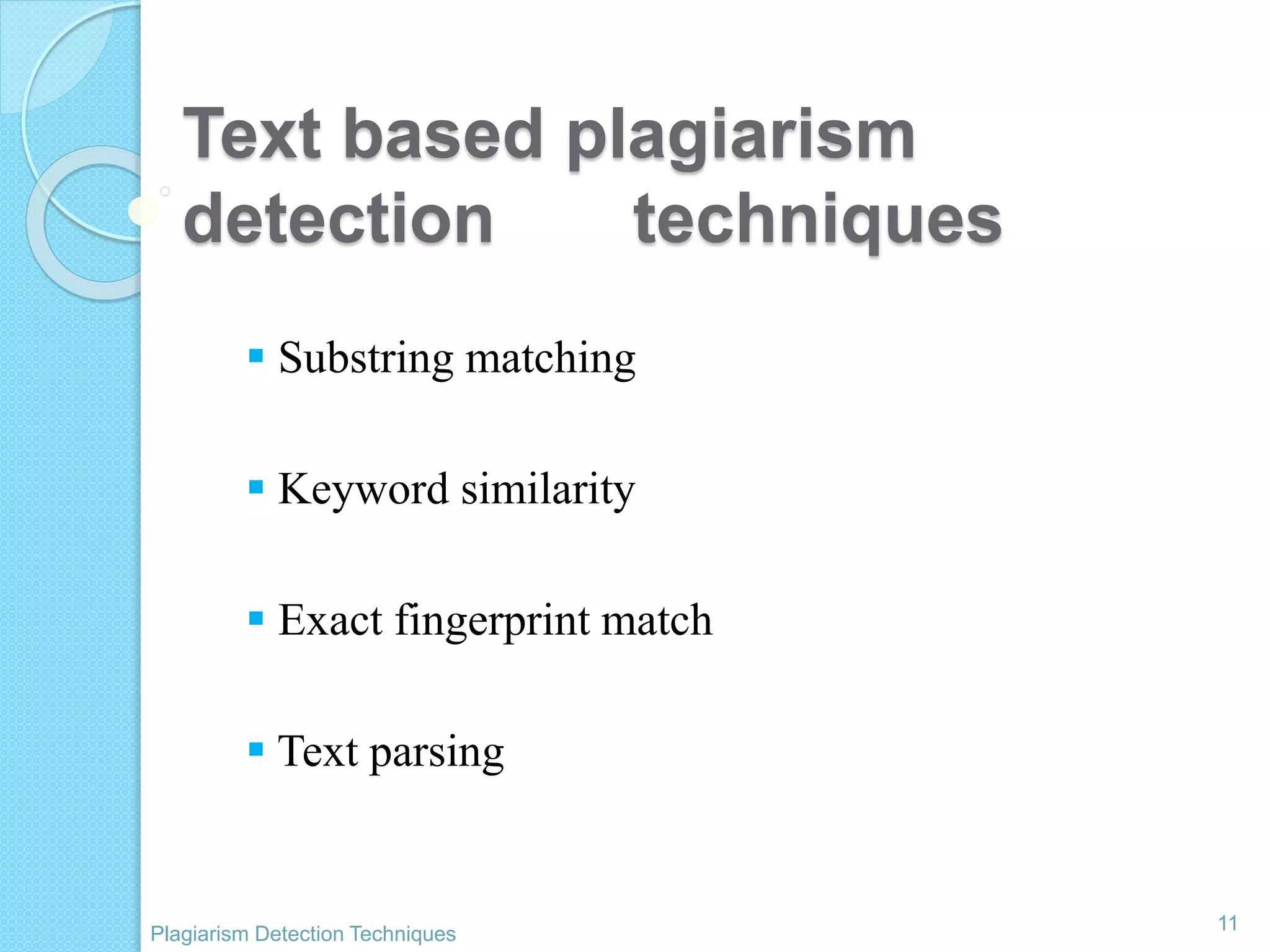 plagiarism detection tools and techniques | PPTX