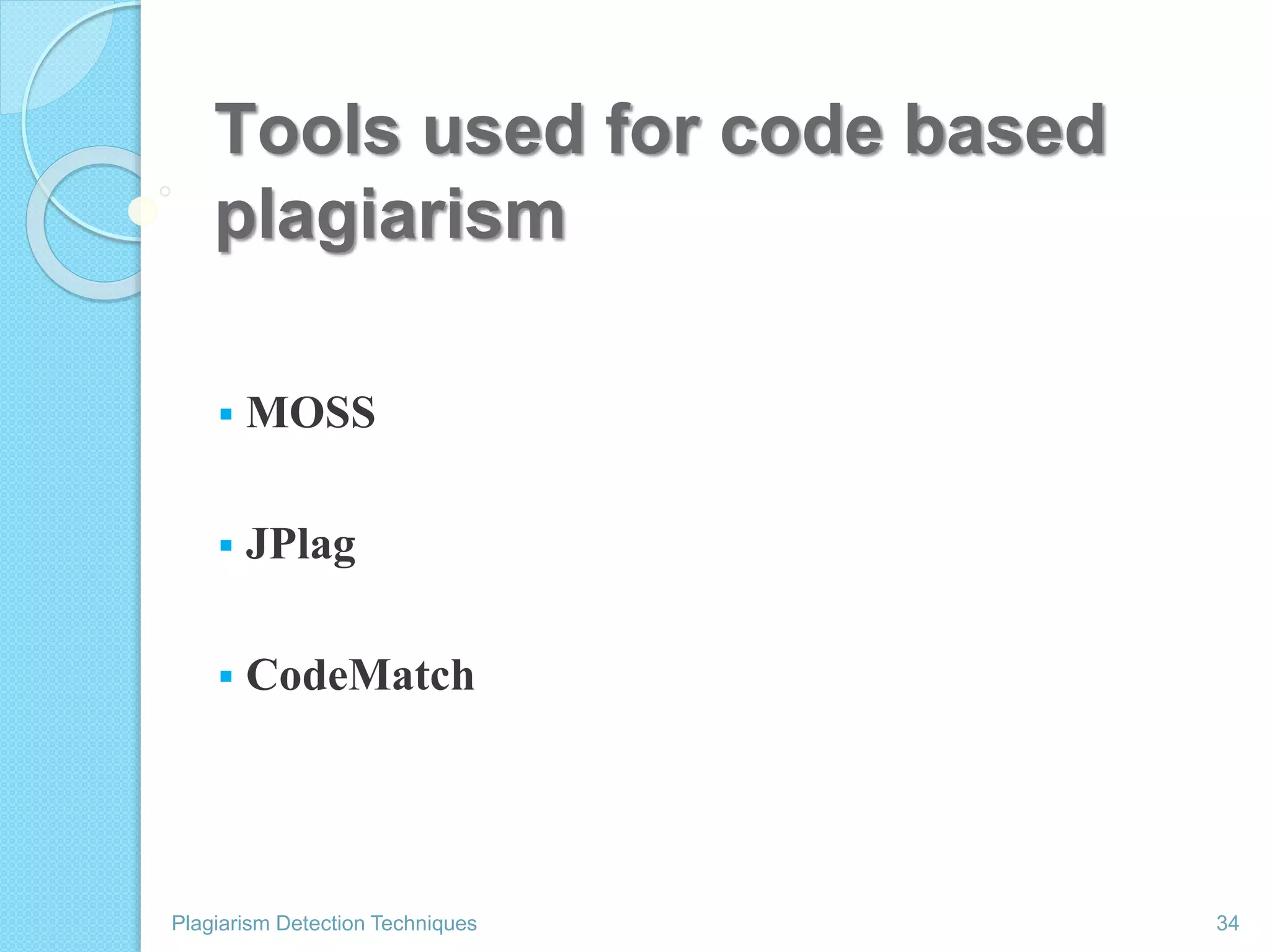 plagiarism detection tools and techniques | PPTX