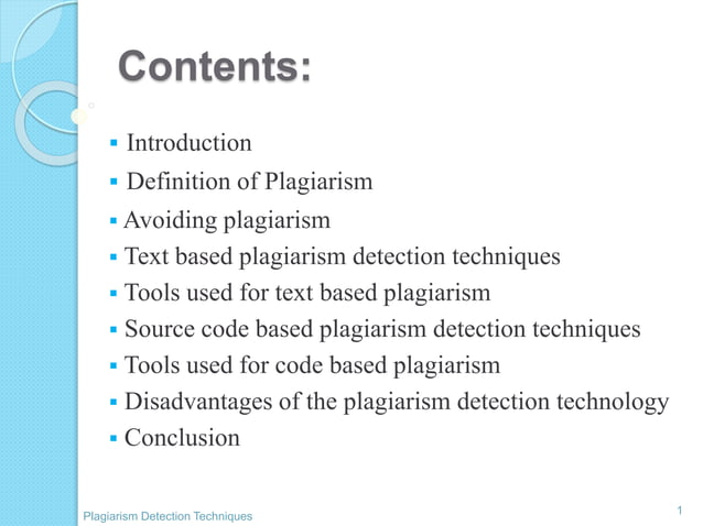 plagiarism detection tools and techniques | PPTX