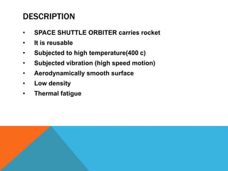 MATERIAL SELECTION CASE STUDY FELT REUSABLE SURFACE INSULATION (FRSI ...