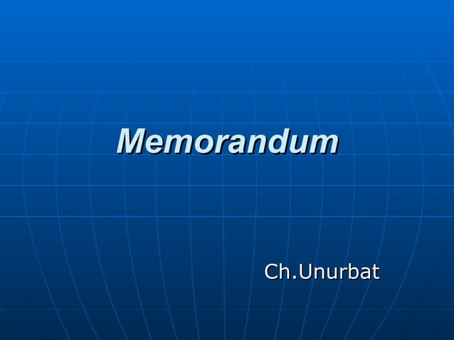 13 Memorandum Unuruu | PPT