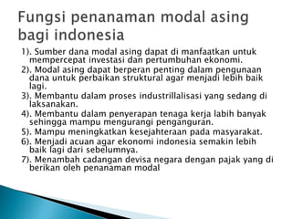 13 modal asing dan hutang luar negeri | PPT