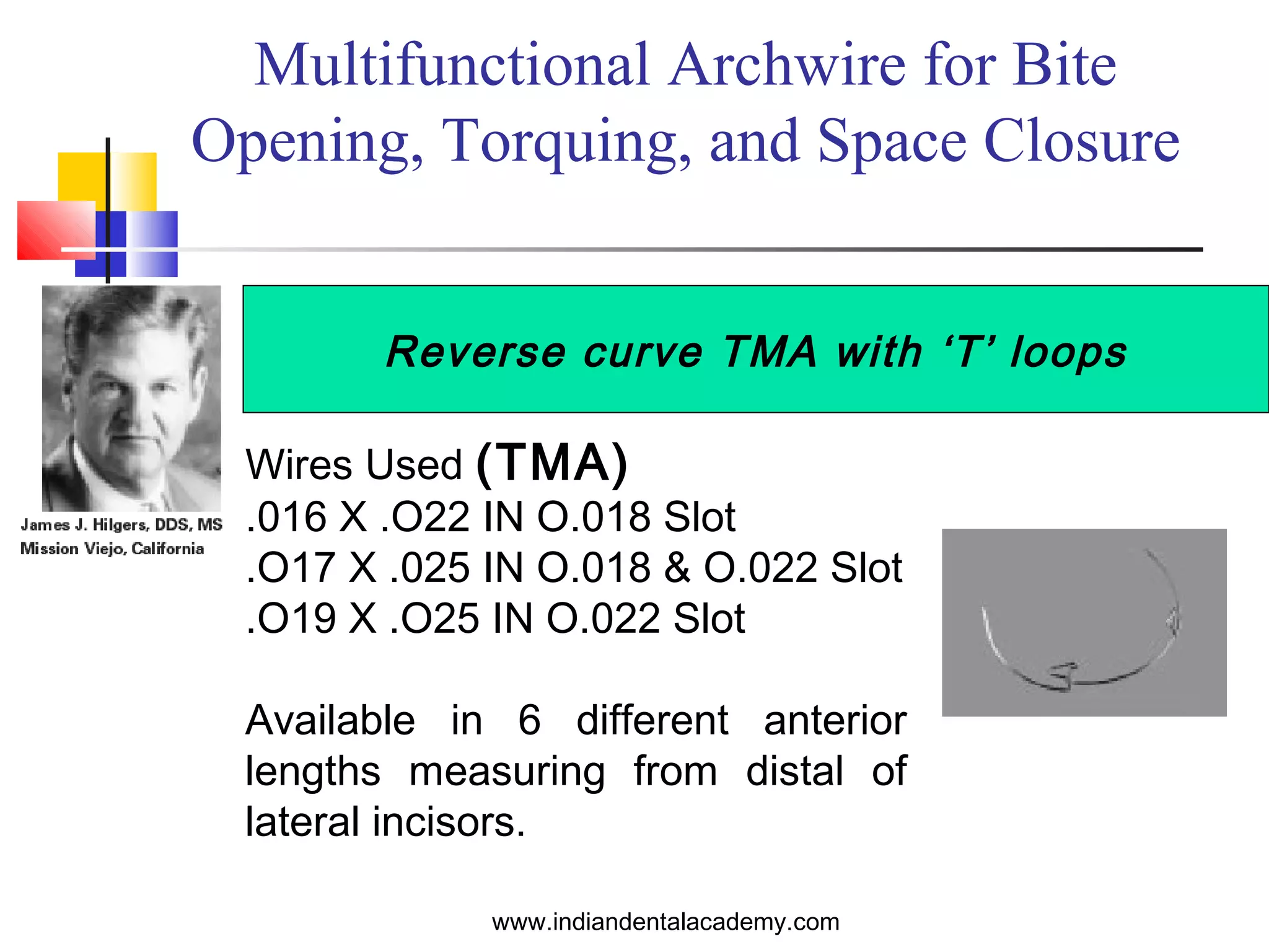 Multifunctional Archwire for Bite Opening /certified fixed orthodontic ...
