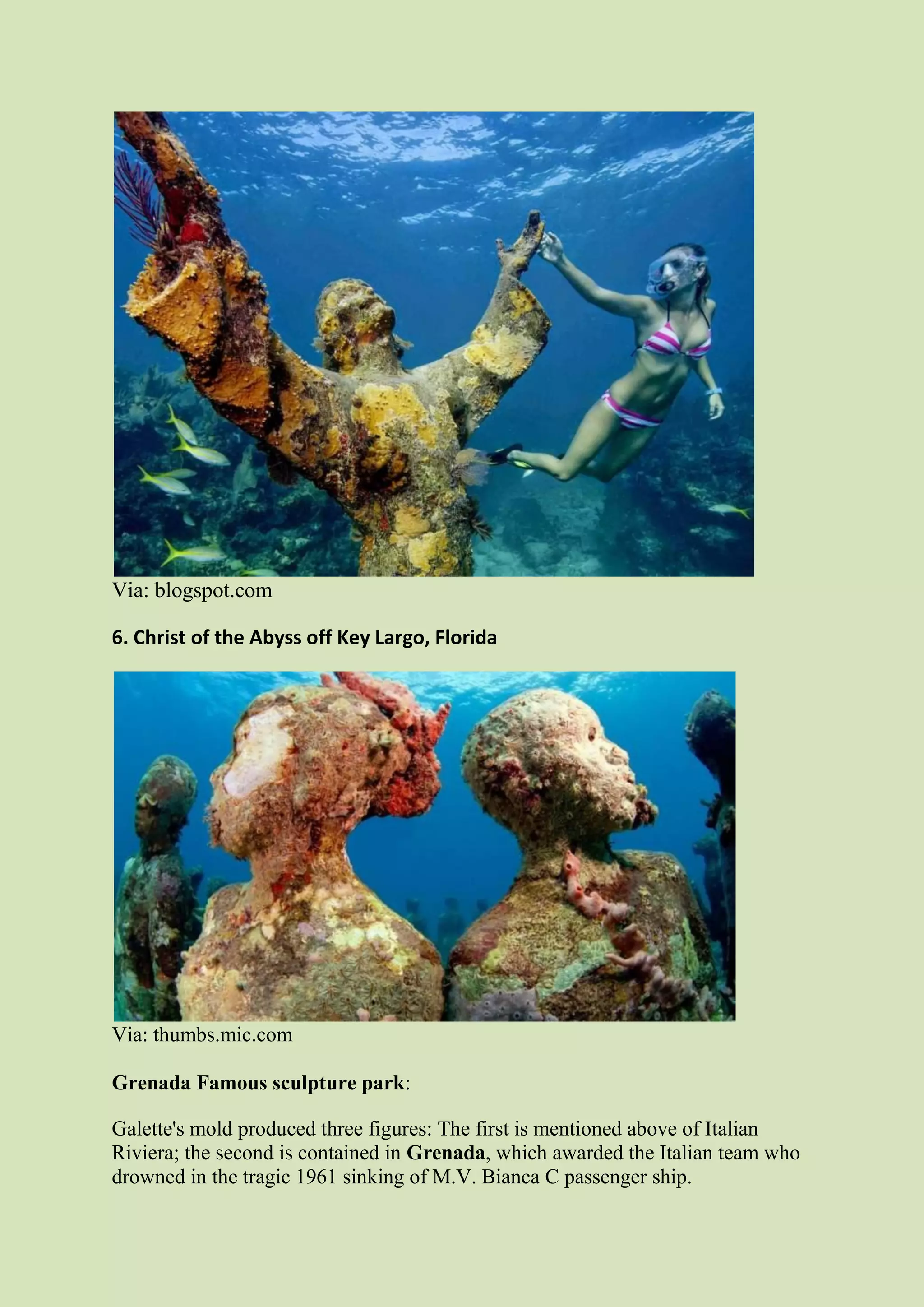 13 mysterious statues you can only see underwater converted | PDF