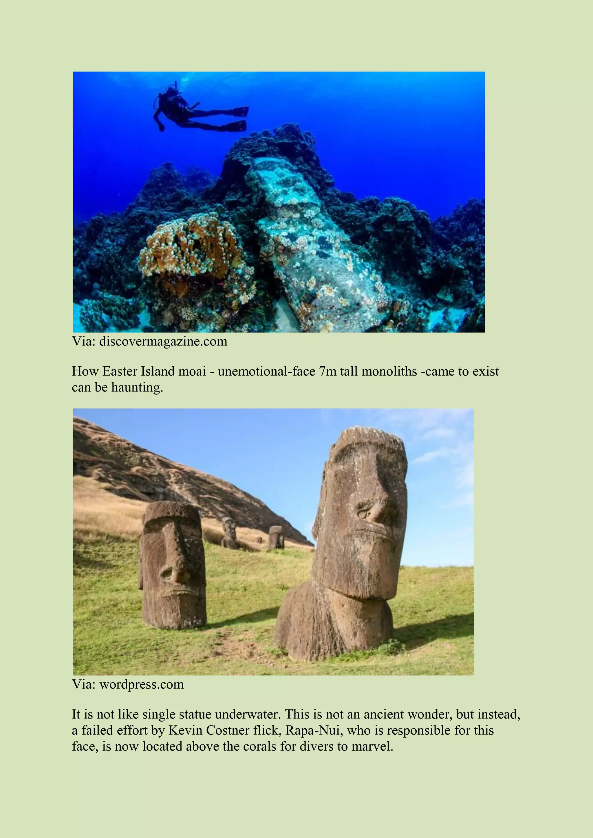 13 mysterious statues you can only see underwater converted | PDF