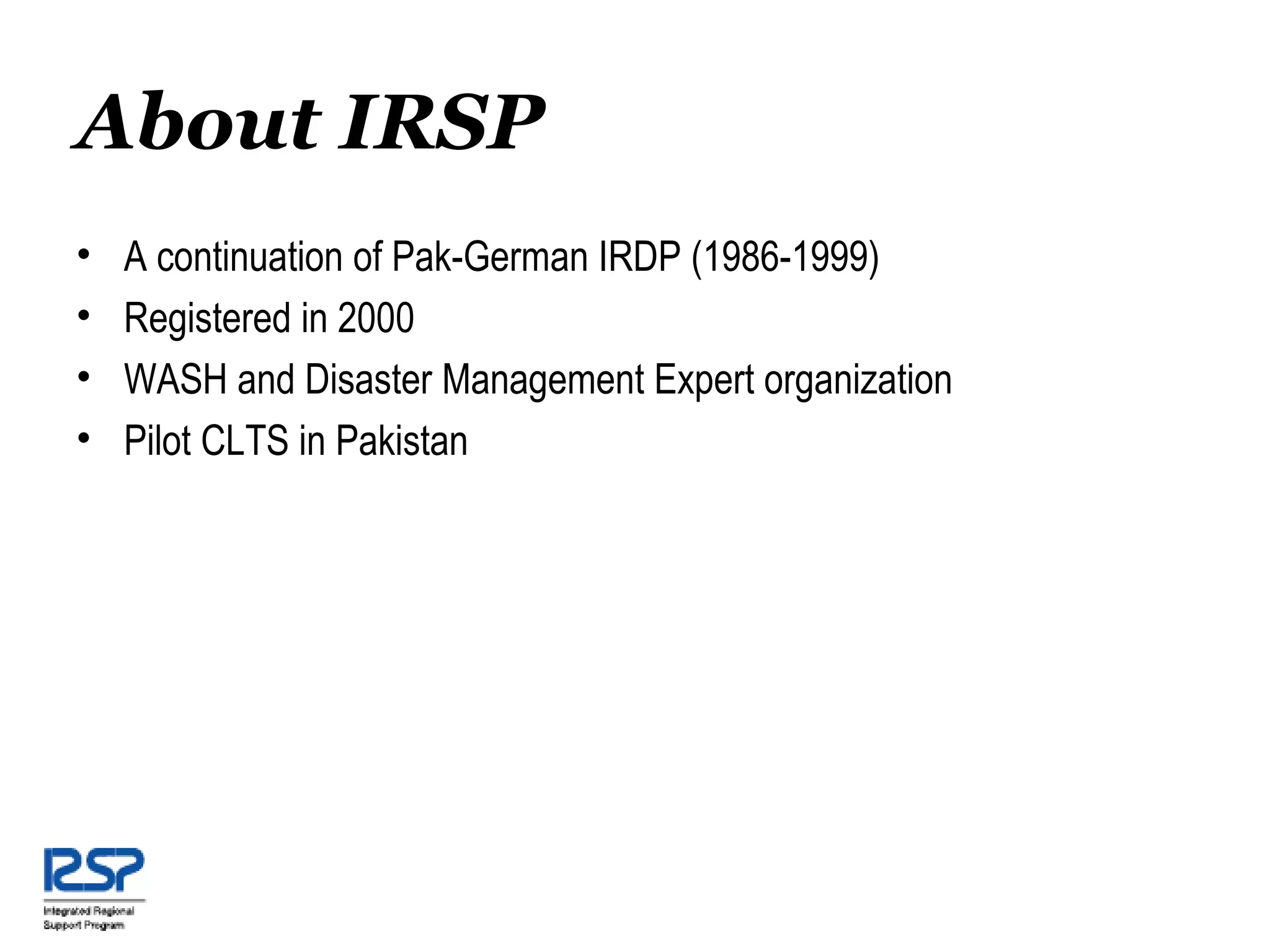 Paving way for menstrual hygiene management in Pakistan | PPT