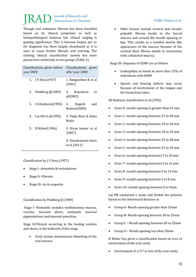 osmf classification,Review Article | PDF