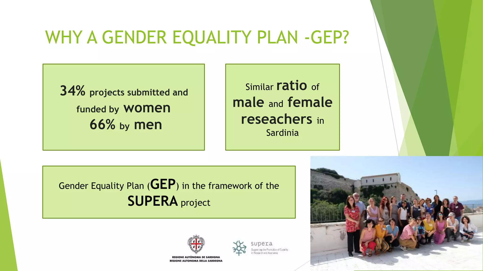 Gender Equality plan in Sardinia: a successful system of alliances | PPTX