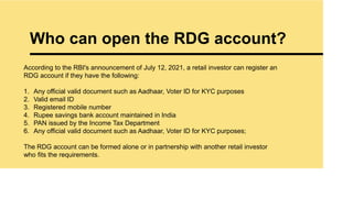 NEW RETAIL DIRECT INVESTOR SCHEME | PPT