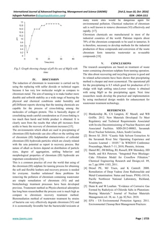 Operational Management of Chromium Recycling From Tannery Wastewater | PDF