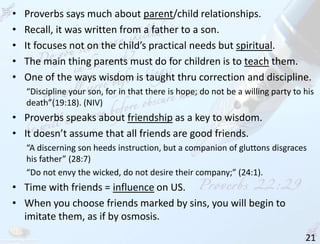Session 13 Old Testament Overview - Proverbs | PPT