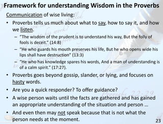Session 13 Old Testament Overview - Proverbs | PPT