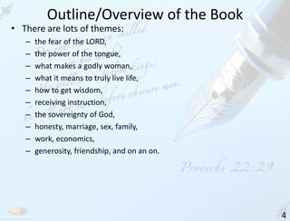 Session 13 Old Testament Overview - Proverbs | PPT