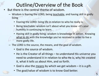 Session 13 Old Testament Overview - Proverbs | PPT