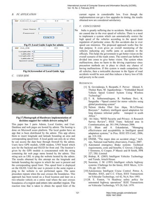 Development of Internet of Things based Decision Support for Vehicle ...