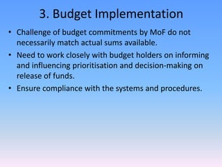 Influencing national public budget processes to integrate environmental ...