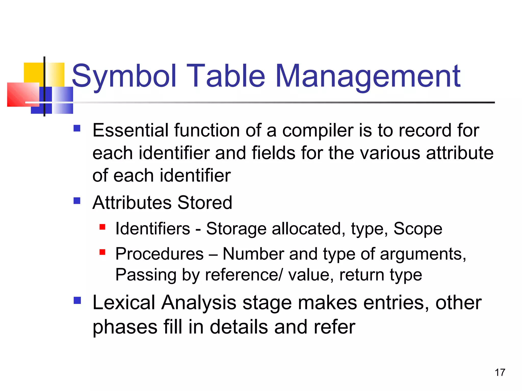 phases of a compiler | PPT | Programming Languages | Computing