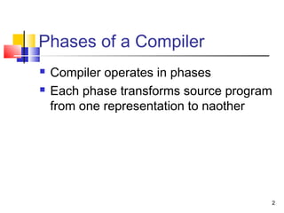 phases of a compiler | PPT
