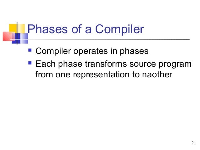 phases of a compiler