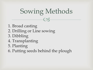 Plantation methods | PPTX