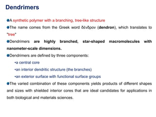 Dendrimers for cancer therapy | PPTX