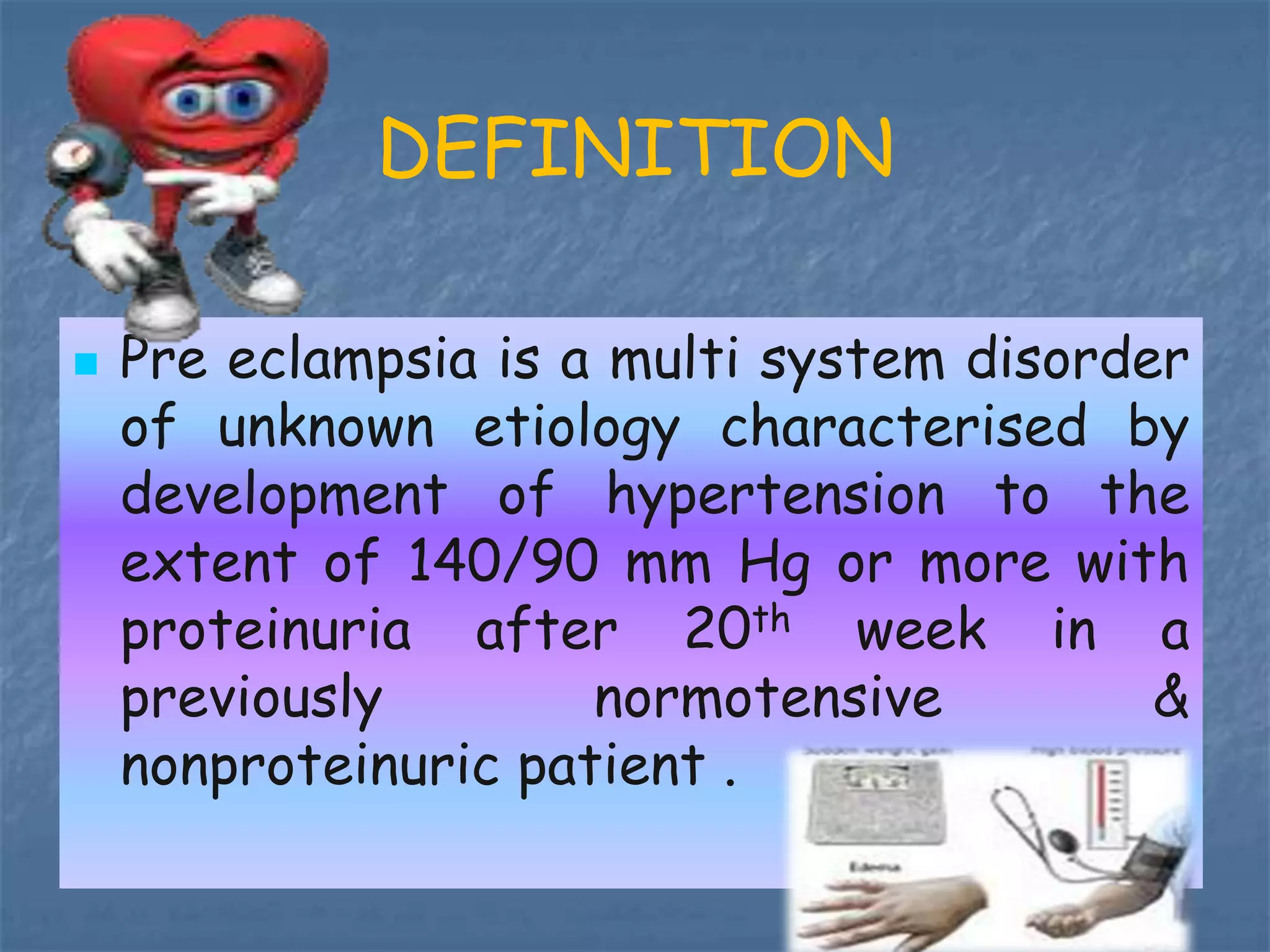Toxemia of pregnancy: pre-eclampsia | PPTX