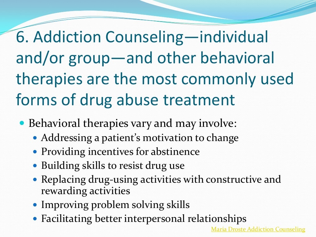 13 principles of Drug Addiction Treatment