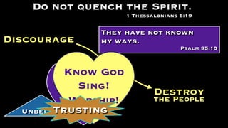 Do Not Quench the Spirit — Part 4: Unbelief | PPT