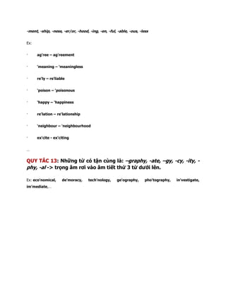 13 quy tắc trọng âm trong tiếng anh | DOCX