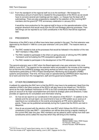 MRU: RAC Extension of Term Proposal | PDF