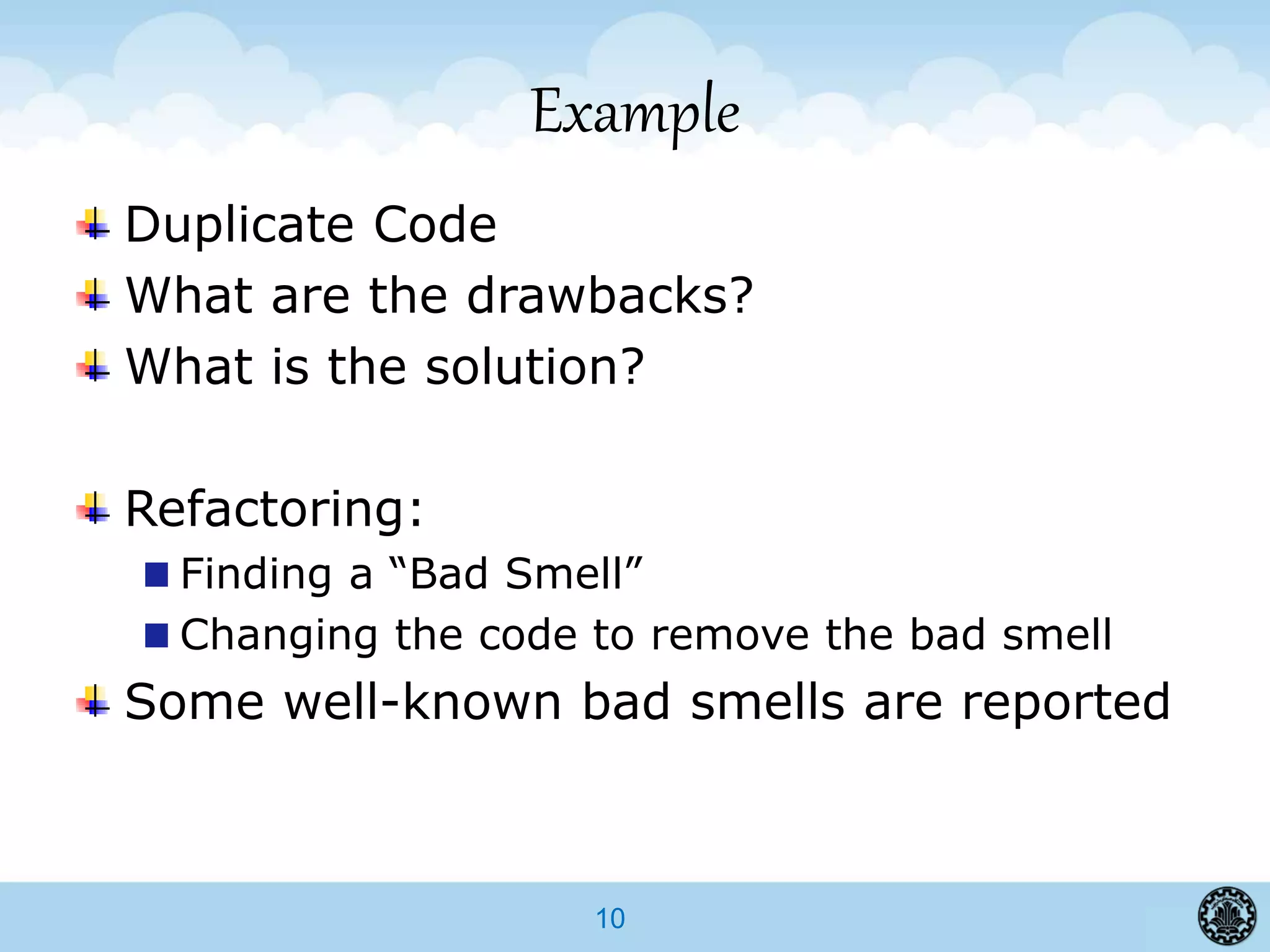 refactoring code by clean code rules | PPT