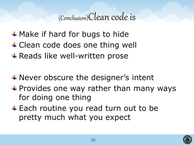 Refactoring Code By Clean Code Rules Ppt 3353