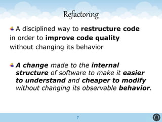 refactoring code by clean code rules | PPT