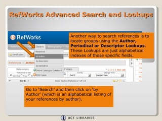 13 ref works 2.0 advanced search and lookups | PPT