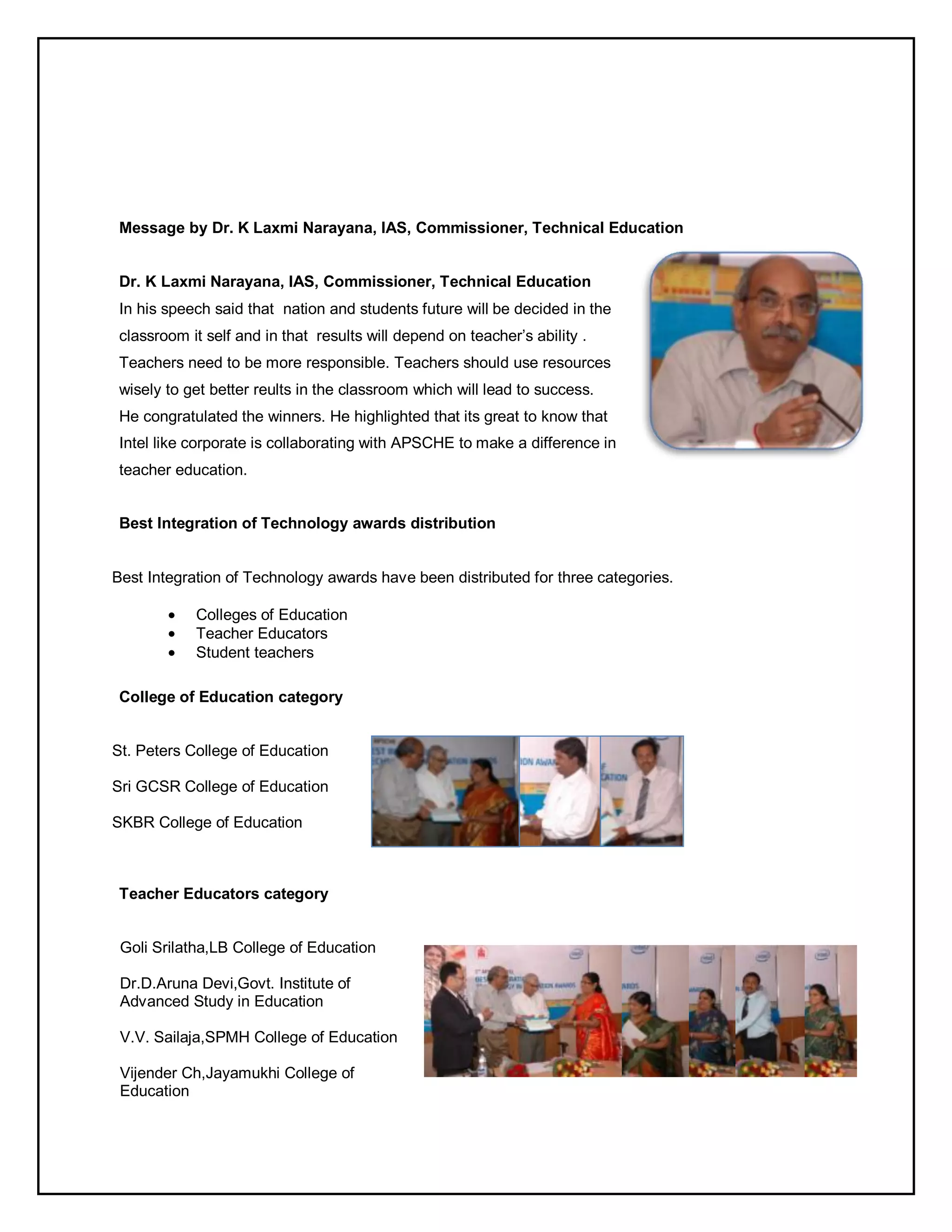 13 report 2nd apsche intel_award ceremony | PDF | Awards Shows | Events