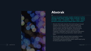 ppt penjelasan mengenai abstrak _ kasaran materi | PPTX