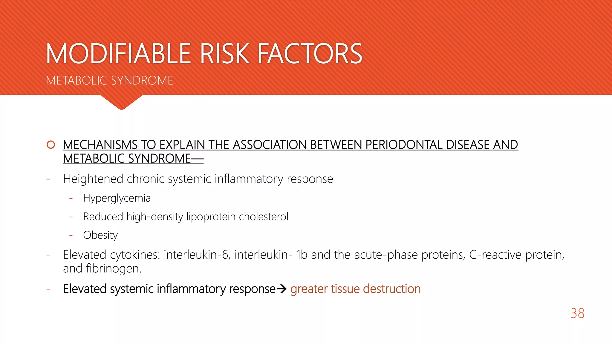Risk factors for periodontal disease | PPTX