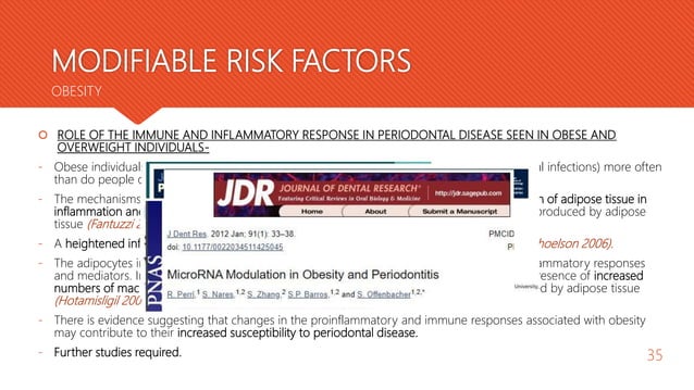 Risk factors for periodontal disease | PPTX | Dental Health | Diseases ...